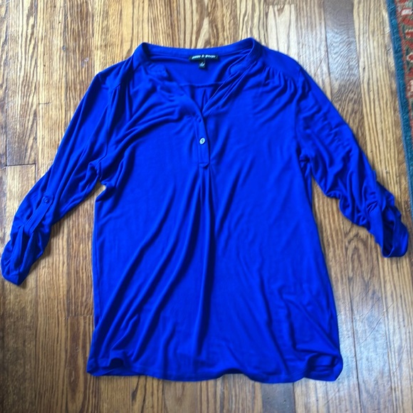 Cable & Gauge | Tops | Bright Blue Blouse | Poshmark